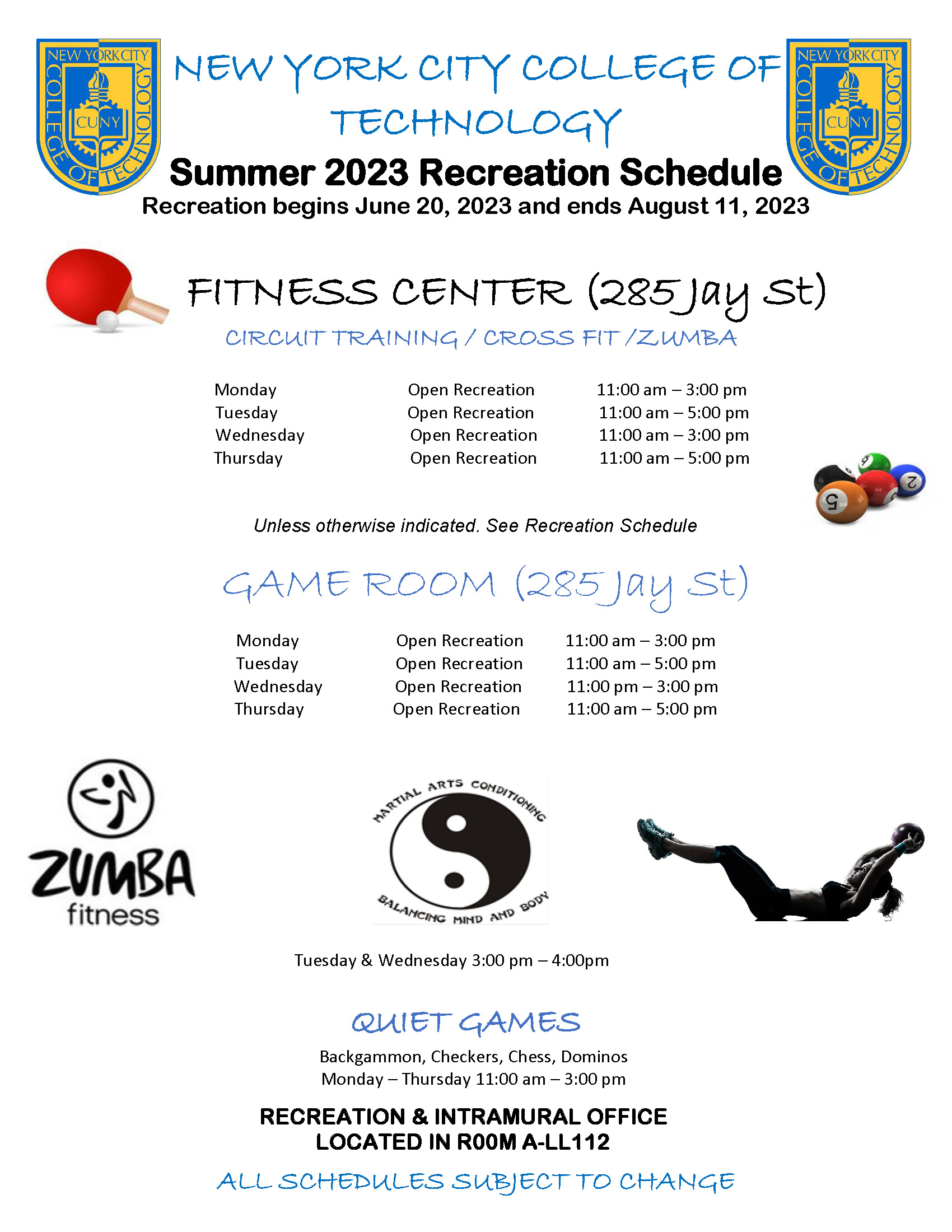 Recreation and Intramural - City Tech